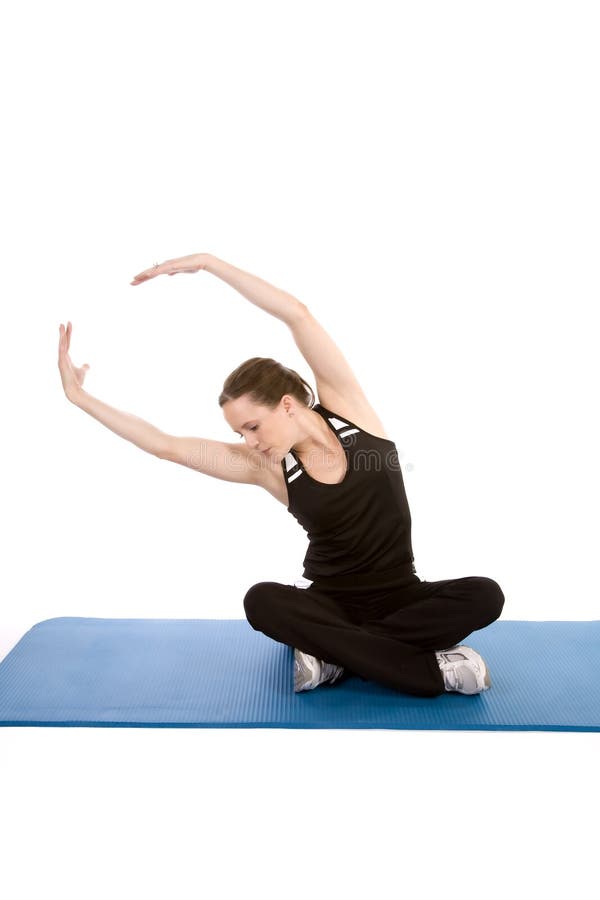 Stretch laying down smile stock photo. Image of weight - 12957428