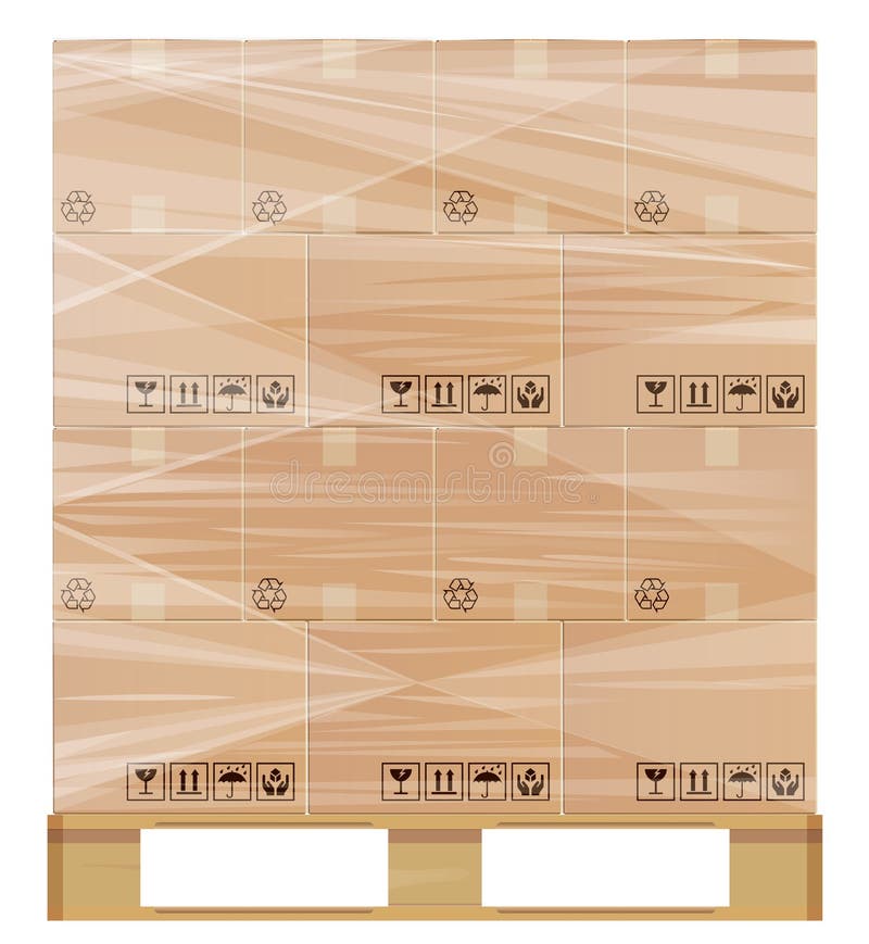Wooden Pallet stock vector. Illustration of loading, shopping - 34532624