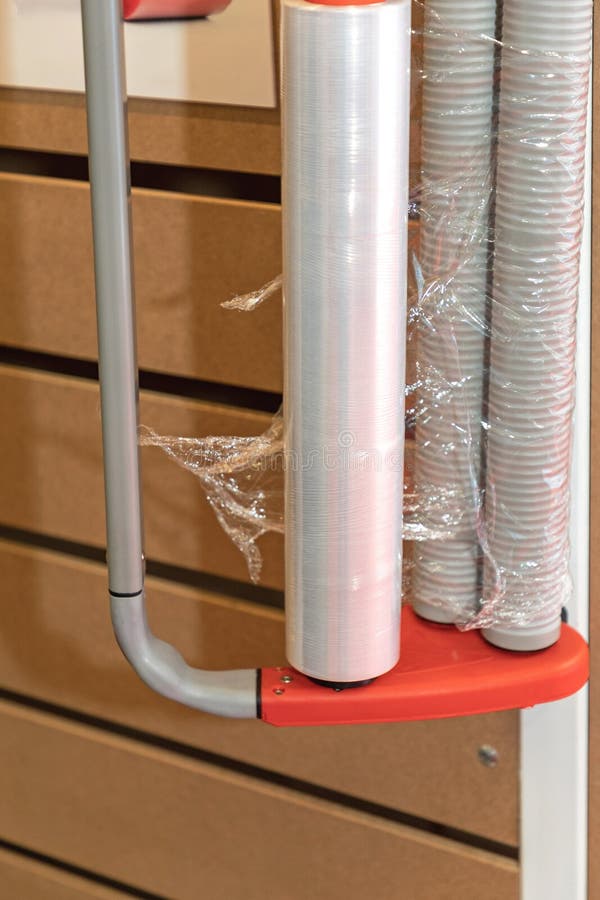 Stretch Wrap stock photo. Image of adhesive, rolls, wrap - 194750960