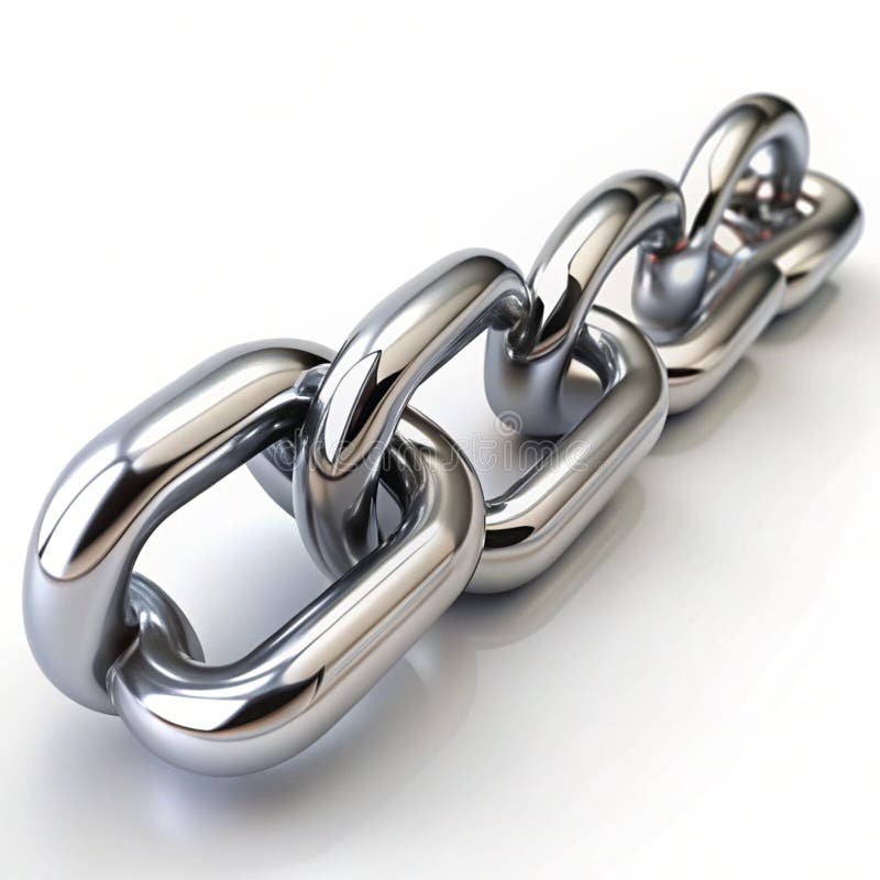 Stretched Chain Isolated on White Stock Illustration - Illustration of ...