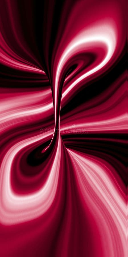 Stretched Distortion of Torus Shaped Design Red and Pink Stock ...