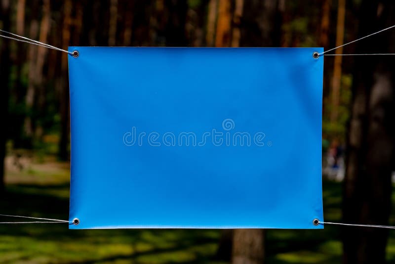 Stretched Empty Vinyl Canvas Outdoor Stock Photo - Image of print ...