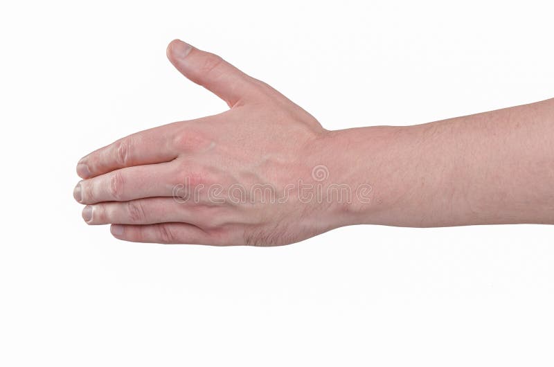 Stretched Hand at a Meeting, a Gesture at Greetings Stock Photo - Image ...