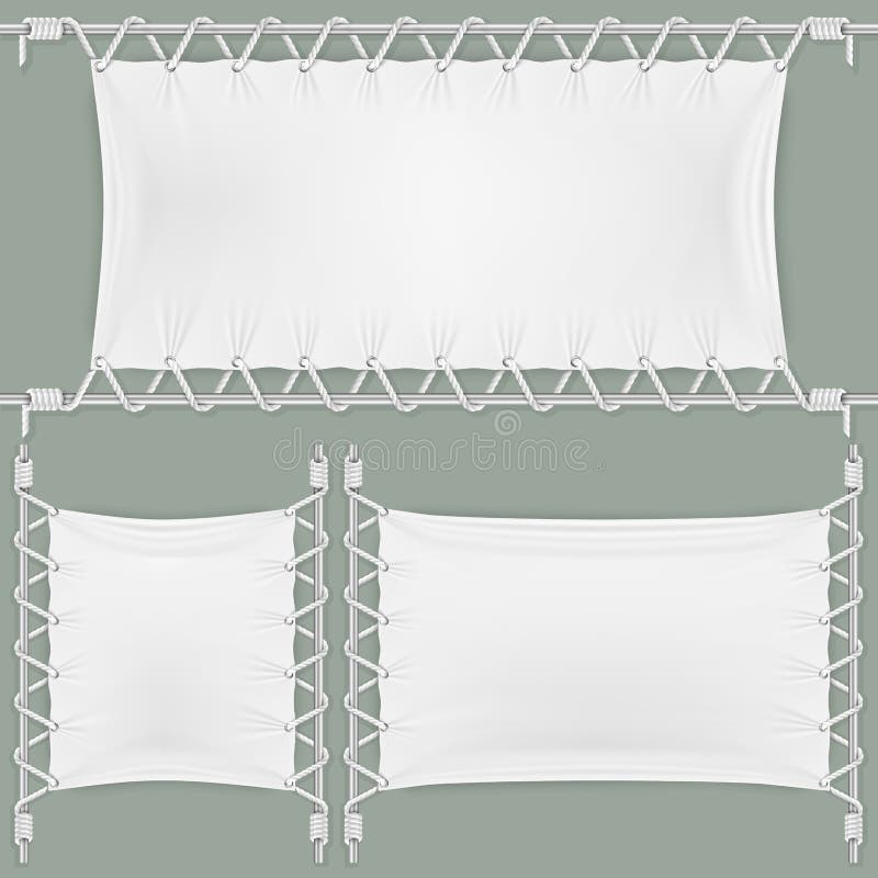 Stretched Ropes Rag Cloth Synthetic Fabric Canvas Blank Sheet Banners ...