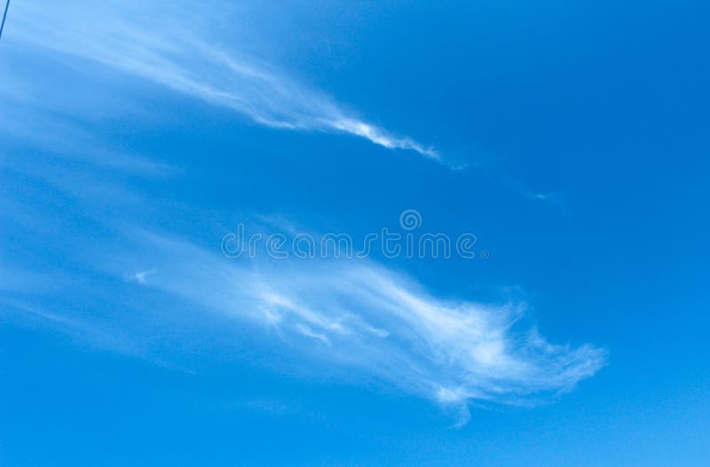 Stretched Threads of Clouds in the Sky Stock Photo - Image of azure ...