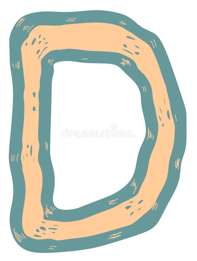 Stretched Vector Letter.Art Font. Stock Vector - Illustration of vector ...