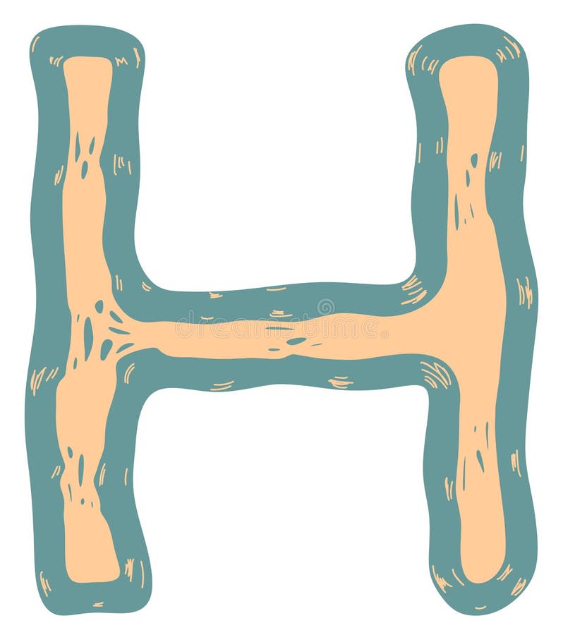 Stretched Vector Letter.Art Font. Stock Vector - Illustration of ...