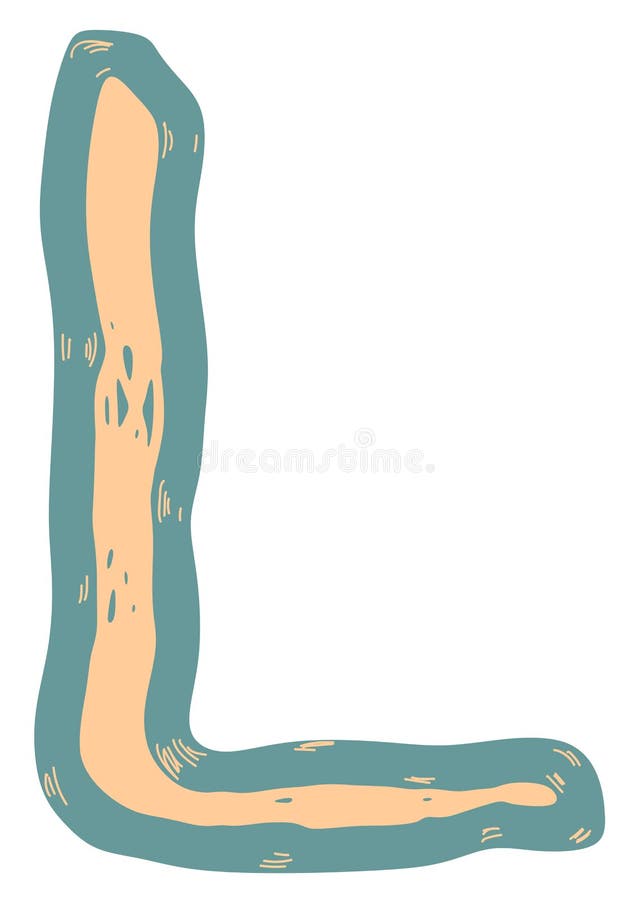 Stretched Vector Letter.Art Font. Stock Vector - Illustration of ...