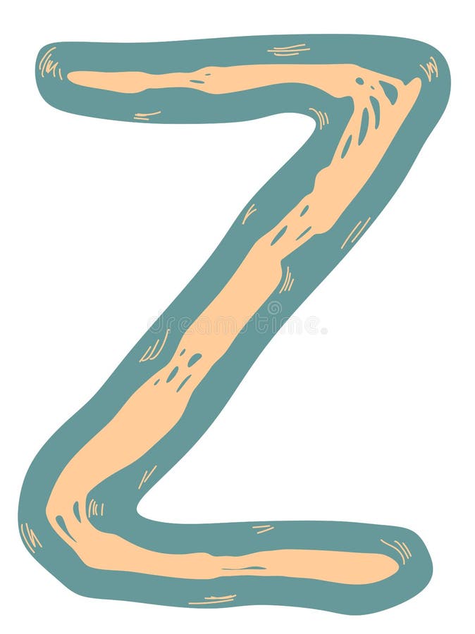 Stretched Vector Letter.Art Font. Stock Vector - Illustration of ...