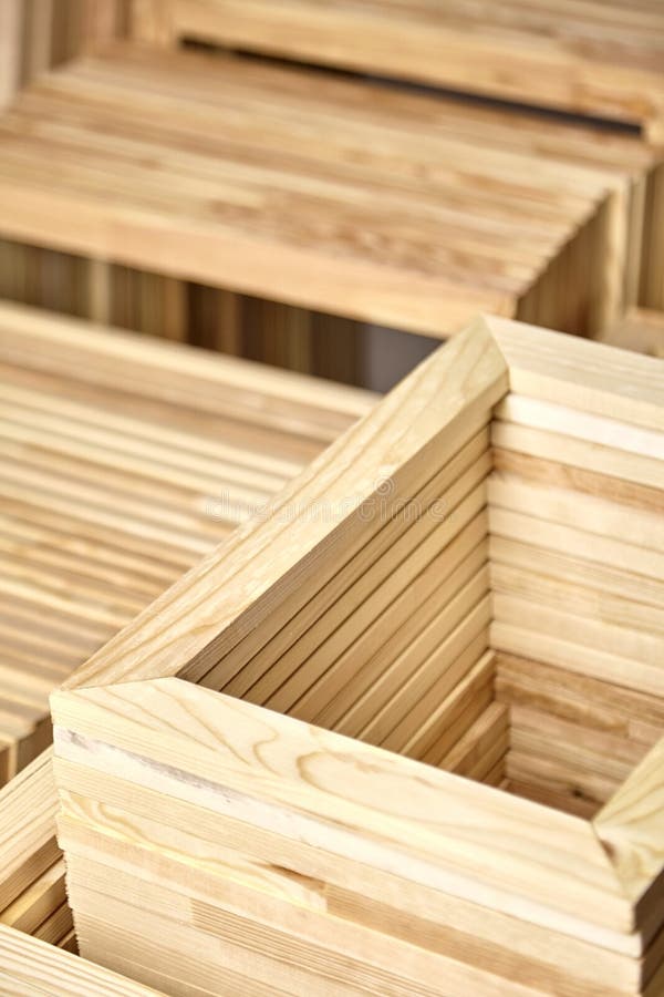 Stretcher Bars, Stack of Wooden Frames Stock Image - Image of wood ...