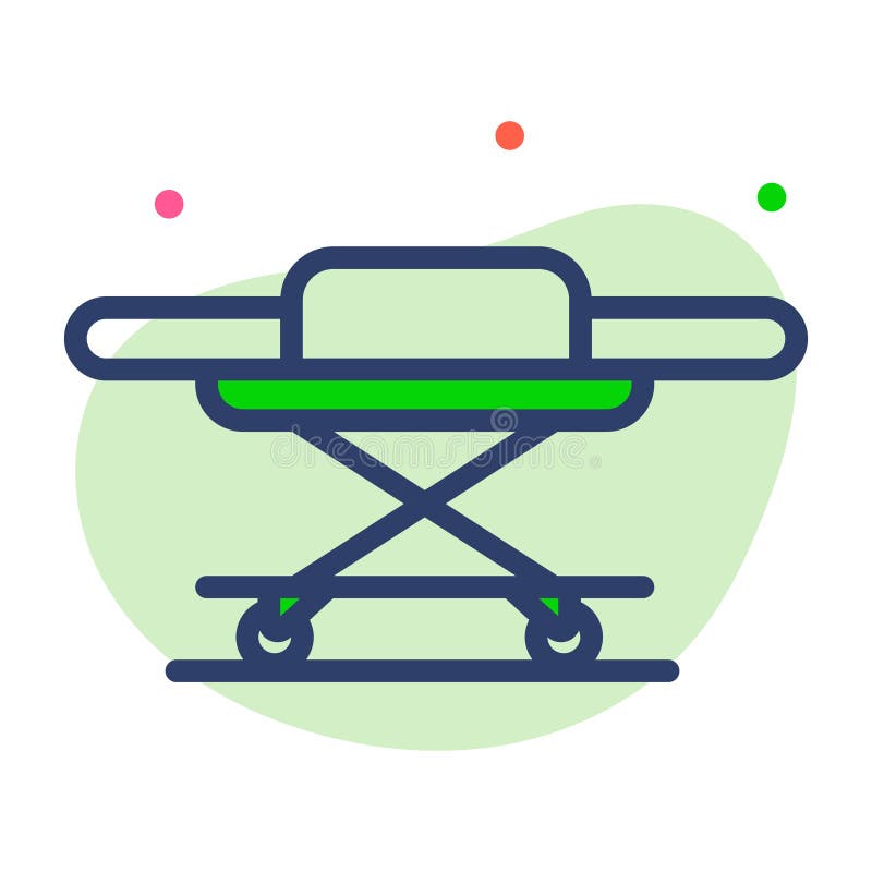 Stretcher Healthcare Medical Vector Graphic Illustration Icon Stock