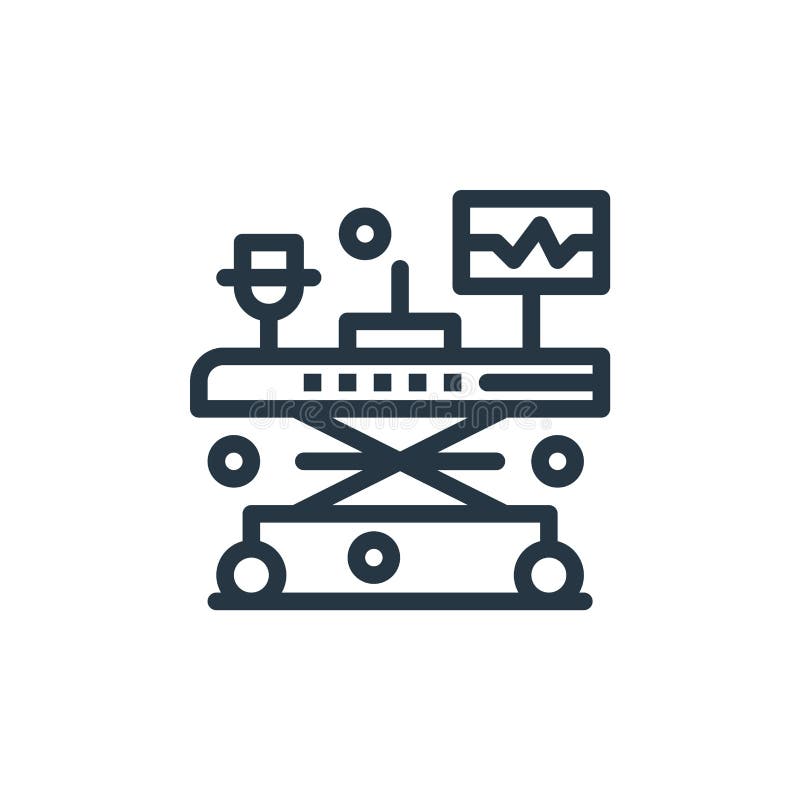 Stretcher Icon Vector from Health Concept. Thin Line Illustration of ...