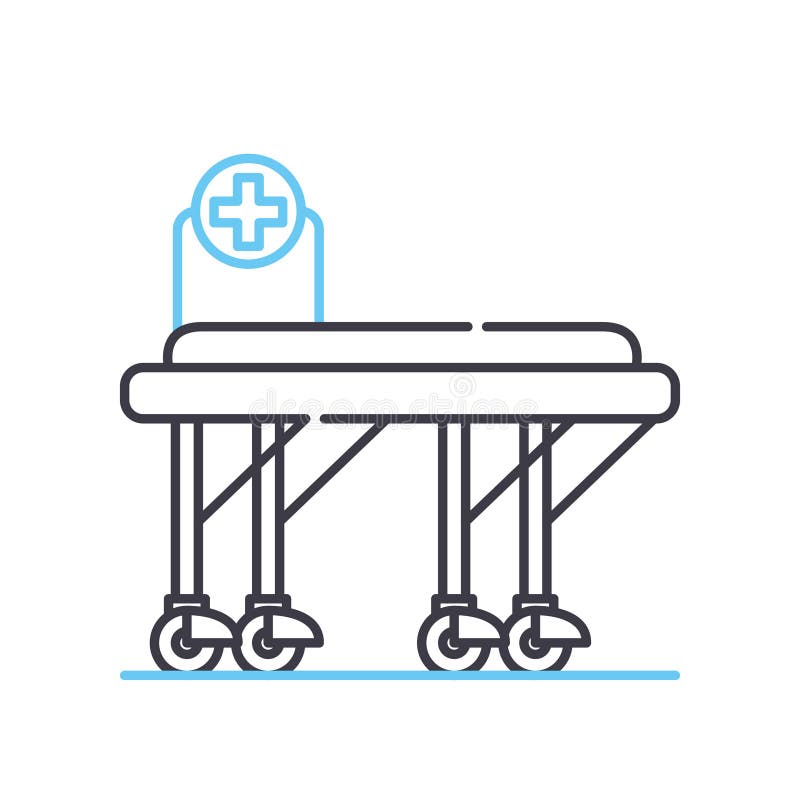 Stretcher Line Icon, Outline Symbol, Vector Illustration, Concept Sign ... Stretcher Line Icon, Outline Symbol, Vector Illustration, Concept Sign ...