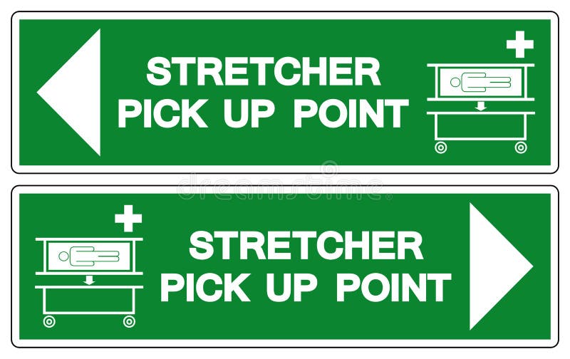 Stretcher Pick Up Point Symbol Sign, Vector Illustration, Isolate on ...