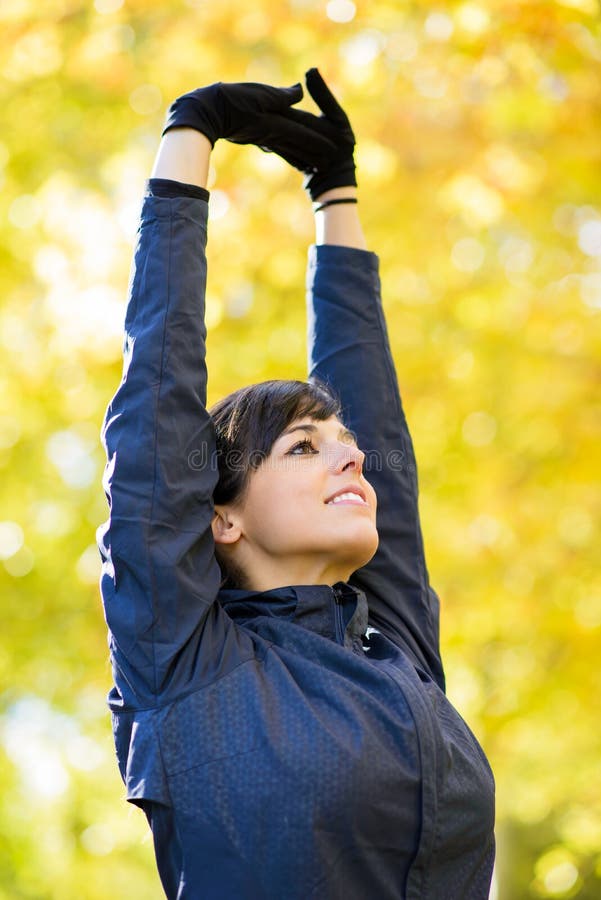 Stretching Arms and Shoulders Stock Photo - Image of healthy, exercise ...