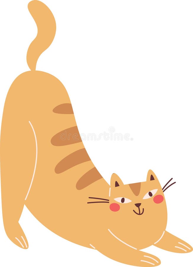 Stretching Cat Pet stock vector. Illustration of sleep - 293782649