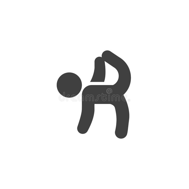 Stretching Exercise Vector Icon Stock Vector - Illustration of strength ...