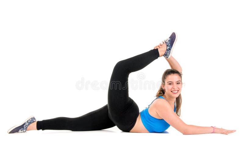 Stretching stock image. Image of health, light, attractive - 45122261