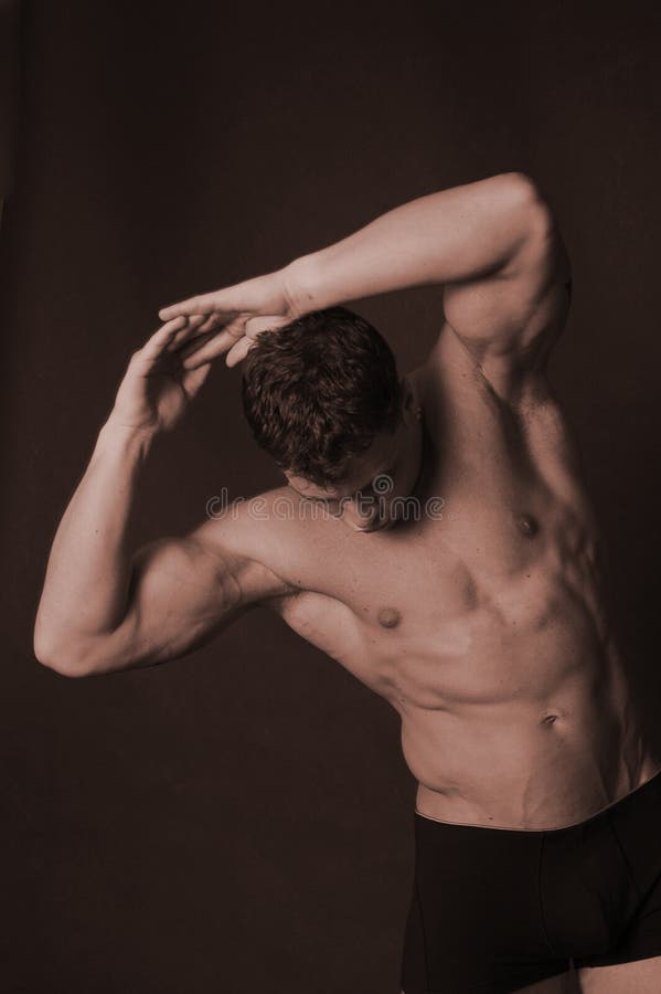 Stretching male stock photo. Image of tired, exercise, body - 969044