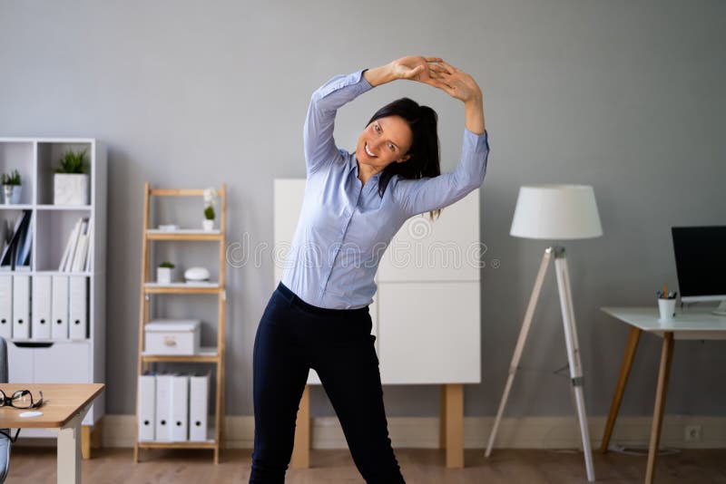 Leg Stretching during Office Work Stock Photo - Image of corporate ...