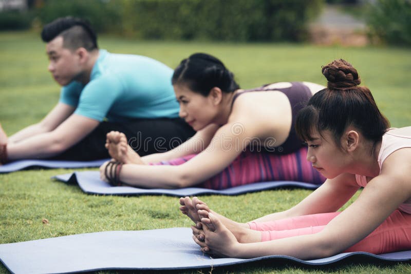 Stretching people stock photo. Image of asana, healthy - 116850628