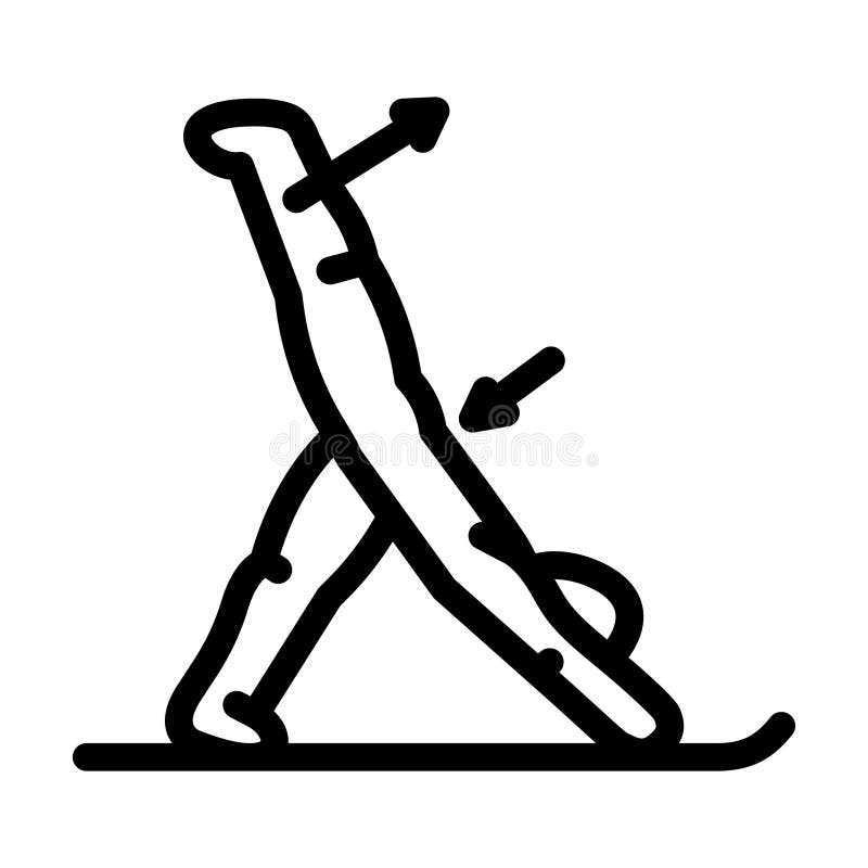 Stretching Pose Arrows Flexibility Line Icon Vector Illustration Stock ...