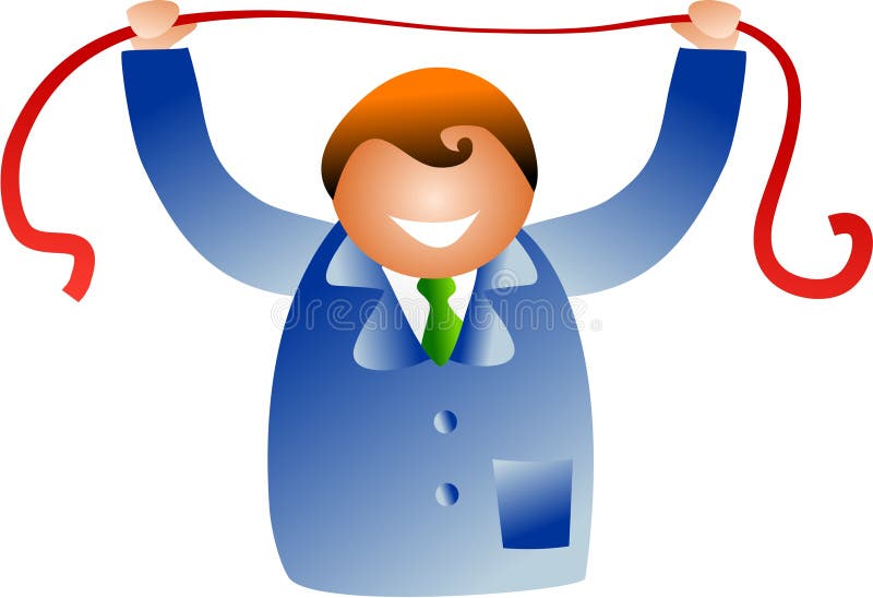 Stretching red tape stock illustration. Illustration of business - 525588