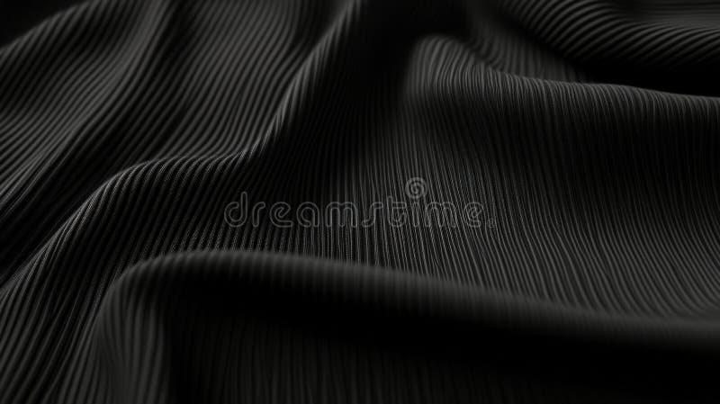 A Stretchy, Black Sports Fabric with a Ribbed Texture, Designed for ...