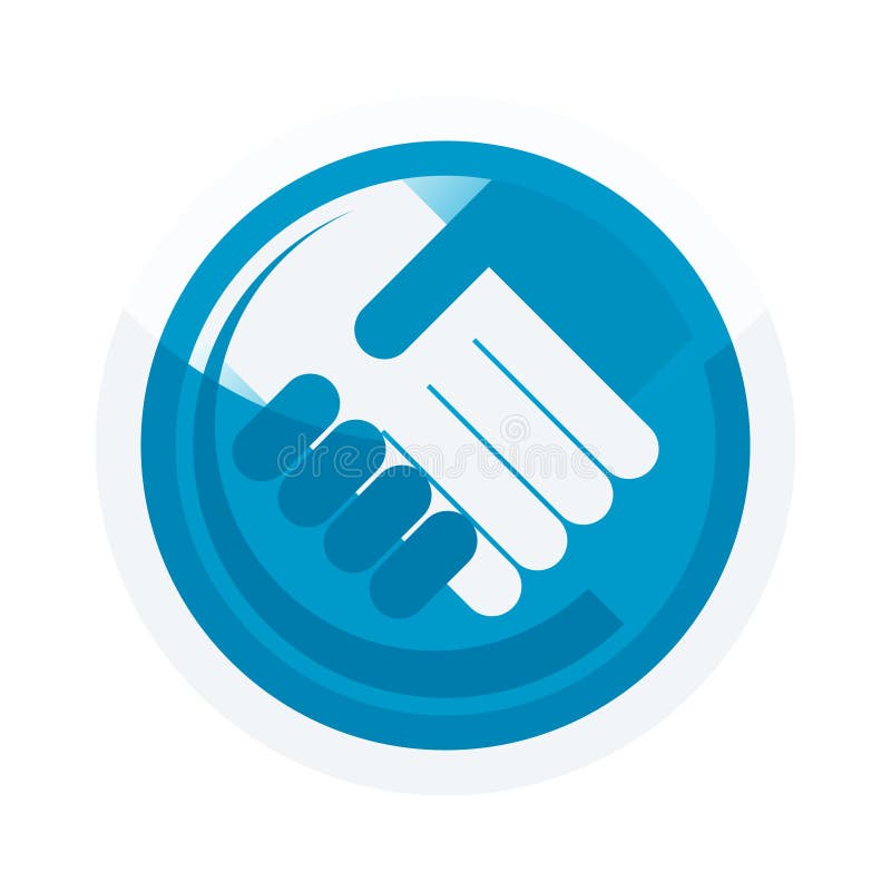 Stretta di mano illustrata illustrazione vettoriale. Illustrazione di ...