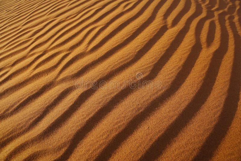 Striated Desert Sand Patterns Stock Image - Image of shadow, parallel ...