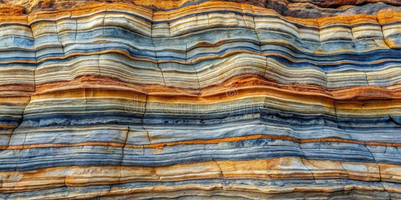 Striated Stone Formation a Symphony of Hues and Layers in Natural Rock ...