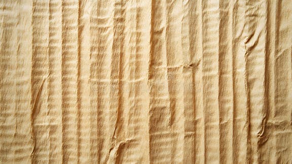 Striated Texture of Light Brown Paper with Vertical, Folded Ridges ...