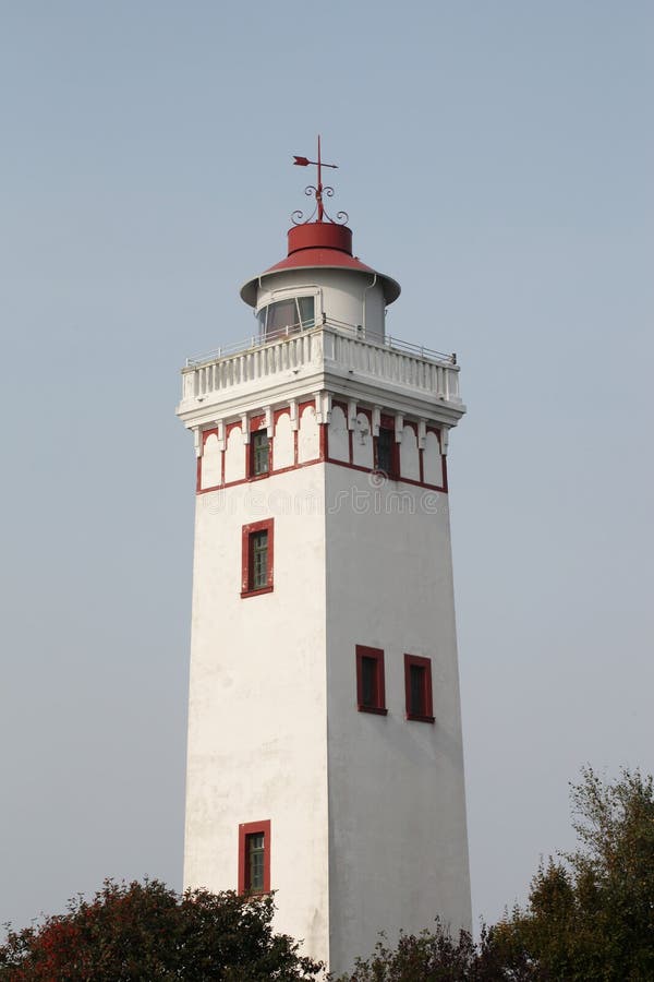 Strib Odde lighthouse stock photo. Image of coastal, structure - 47601982
