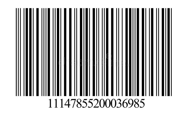 Strichcode Strichcodevektor Ein Einfacher Schwarzer Strichcode, Wie Er ...