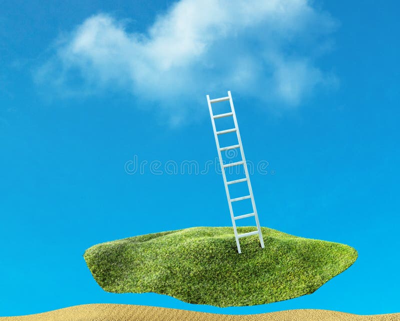 Leiter zum Himmel stock abbildung. Illustration von himmel - 31690215
