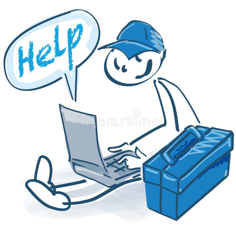 Stick Figure with a Note Block Stock Vector - Illustration of ...