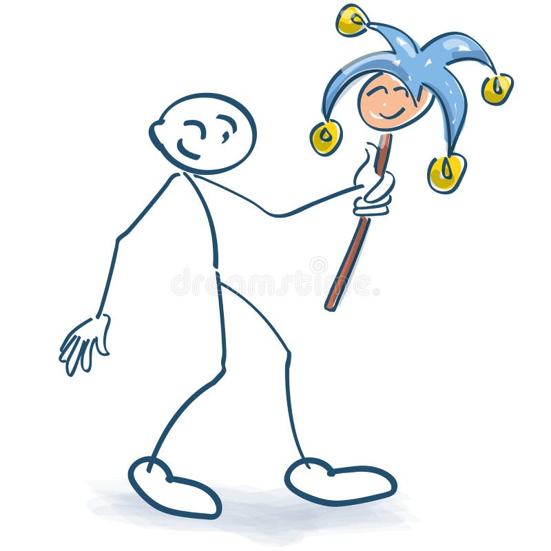 Stick Figure with Hand Puppet in the Theater Stock Vector ...