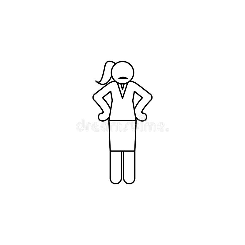 Strict Business Lady Icon. Element of Business Lady Different State for ...
