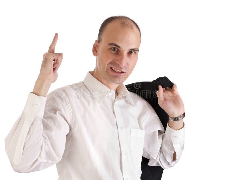 Strict businessman stock photo. Image of direction, human - 11315388