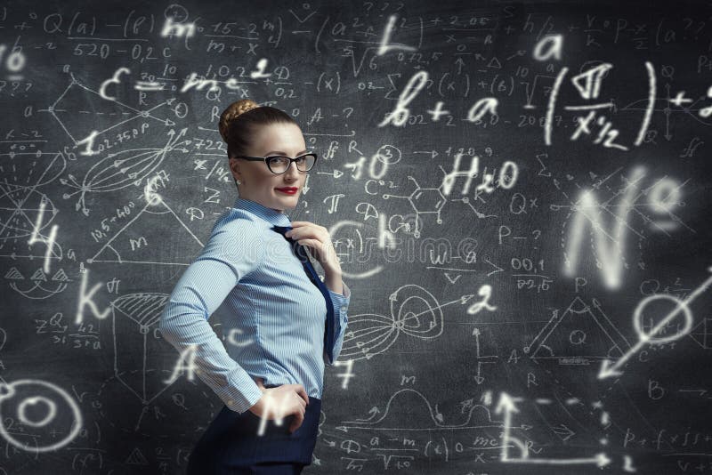 Strict Female Teacher . Mixed Media Stock Image - Image of classroom ...