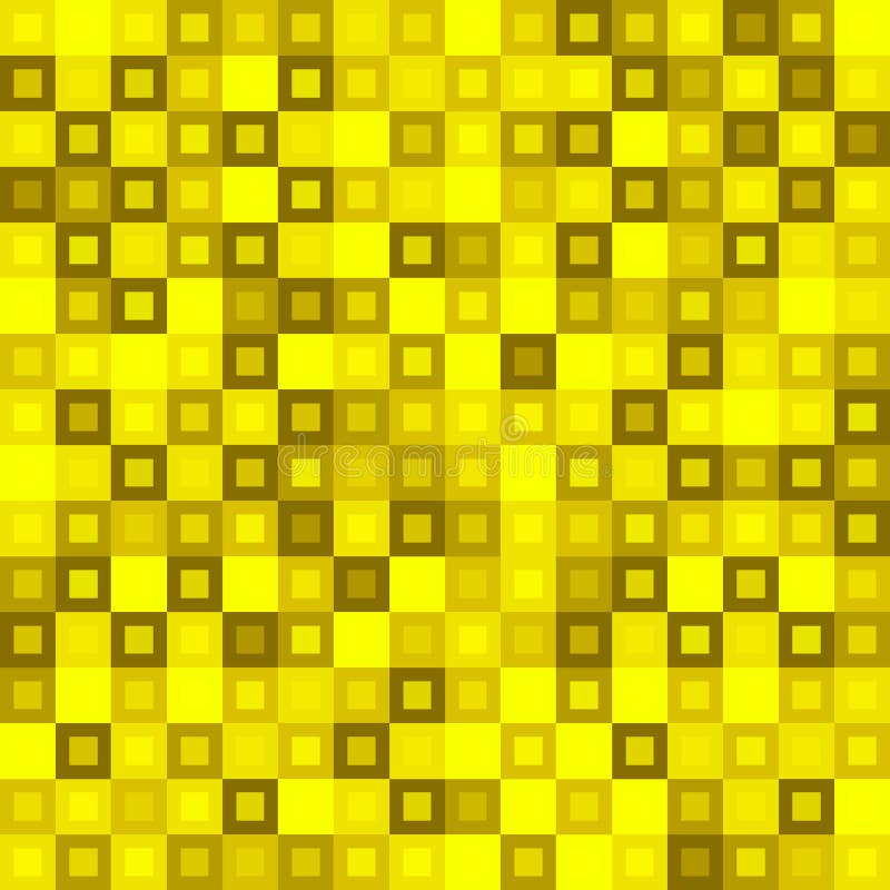 Strict Mosaic of Gold Intersecting Squares and Yellow Blocks Stock ...