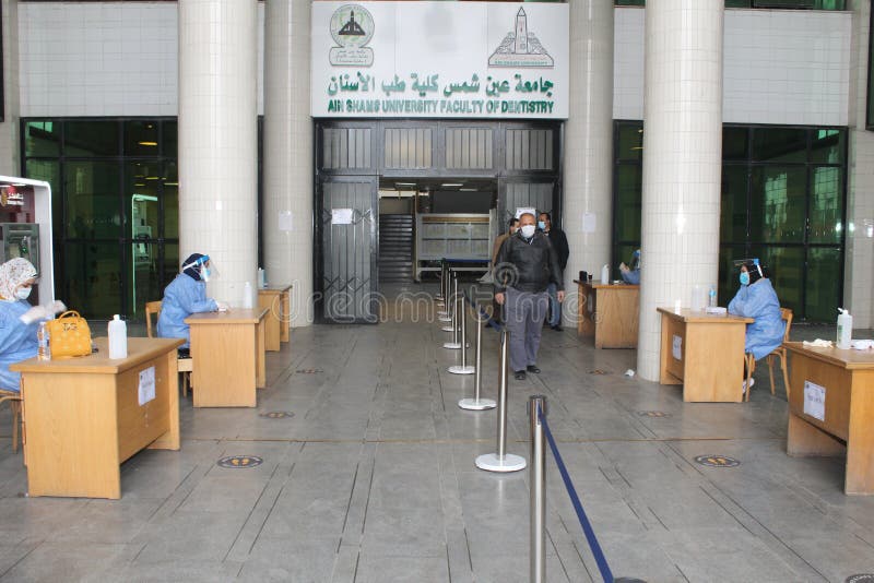 Strict Precautionary Measures before a Building Entry, Temperature ...