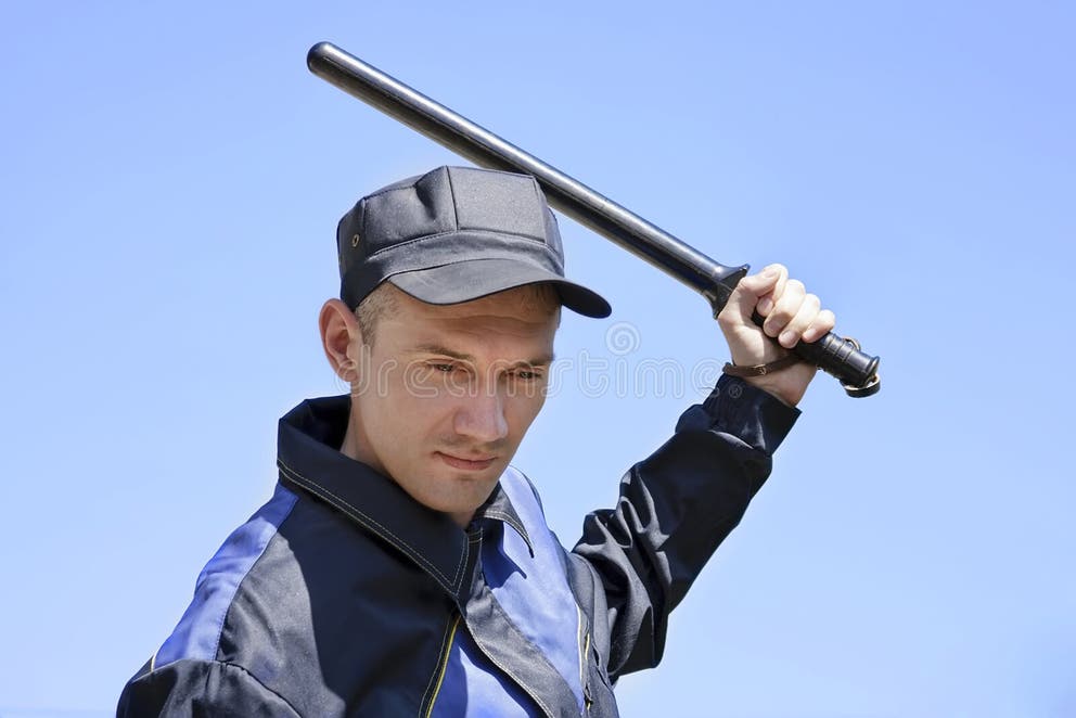 The strict security guard stock image. Image of officer - 14717921