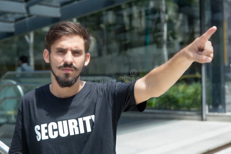 Strict Security Guard Safes the Entrance Stock Photo - Image of ...
