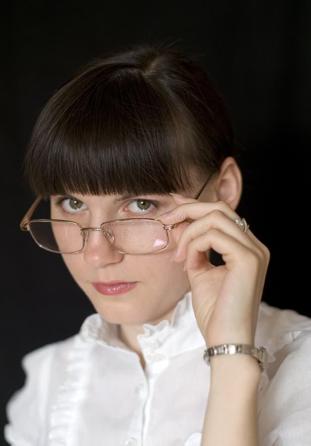 Strict teacher stock image. Image of portrait, look, blouse - 10923329