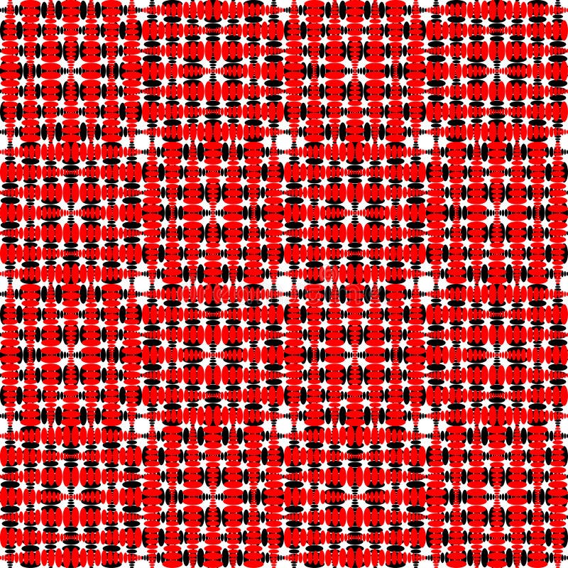 Strict Tiles of Red Squares and White Curly Rhombuses in Monochrome ...