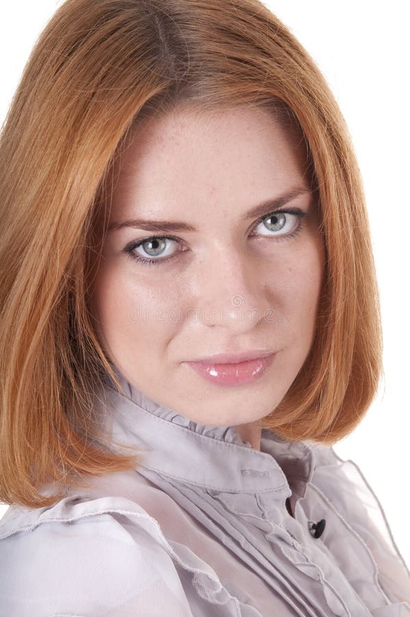 Strict Young Woman in Blouse Stock Image - Image of professional ...