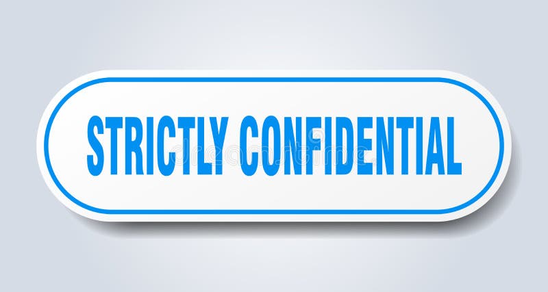 Confidential Sign, Vector Eps 10 Stock Vector - Illustration of ...
