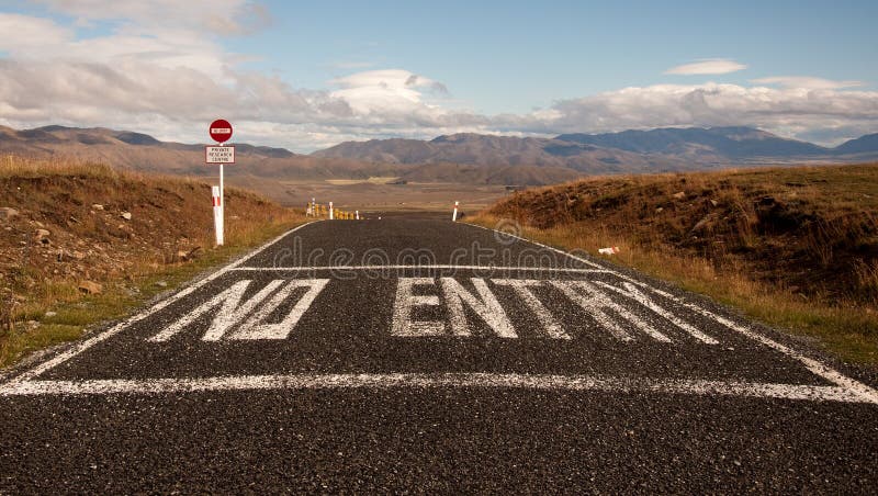 Strictly no entry stock image. Image of wrong, zealand - 17805707