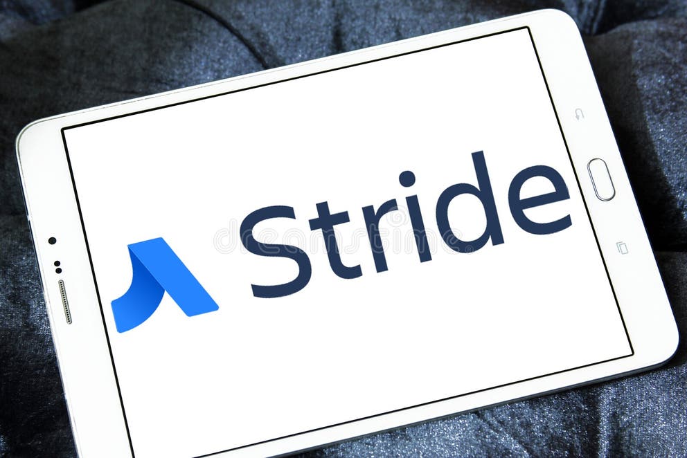 Stride software logo editorial photo. Image of mobile - 118854861